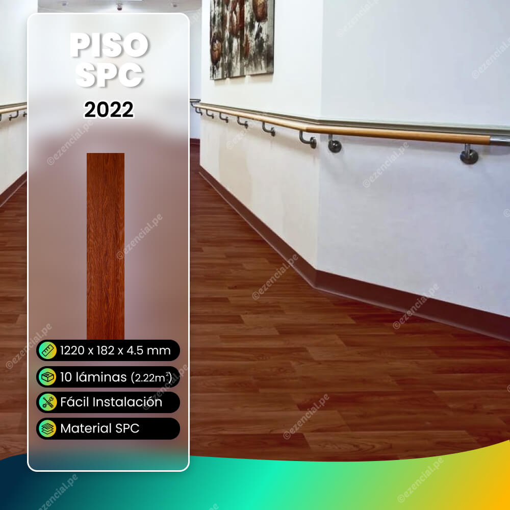 Piso Vinílico SPC #2022 122cmx18.2cmx4.5mm - 1 Caja (10 láminas) | ezencial.pe
