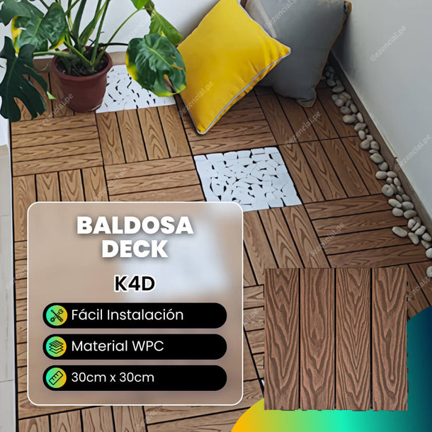 Baldosa Deck K4D 30x30cm | ezencial.pe