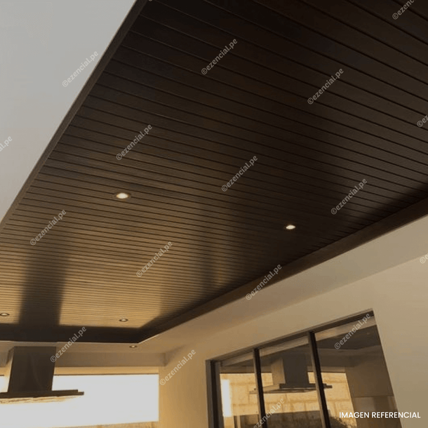Cielo Raso PVC Marrón Oscuro 243002 290x30cm | ezencial.pe