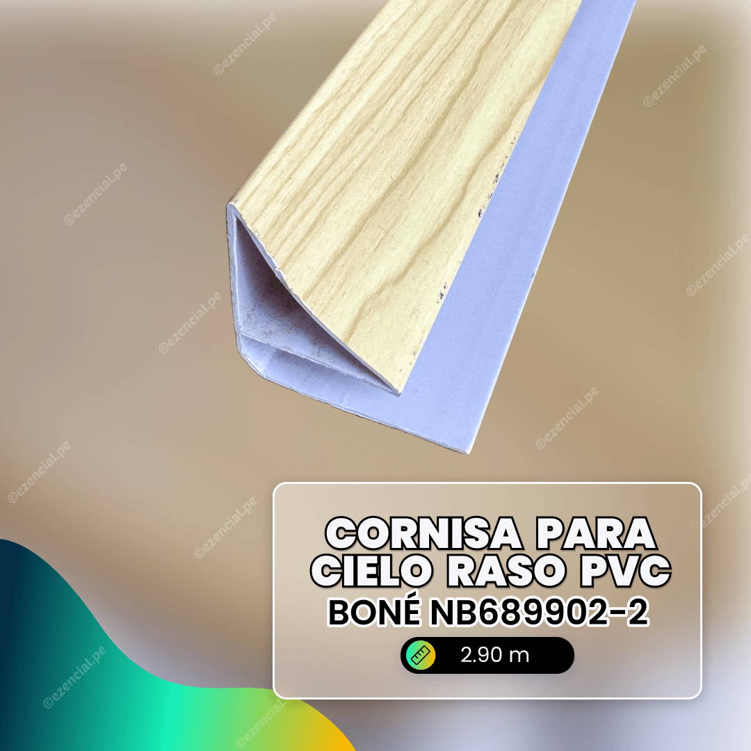 Cornisa para Cielo Raso PVC Boné NB689902-2 & ezencial.pe