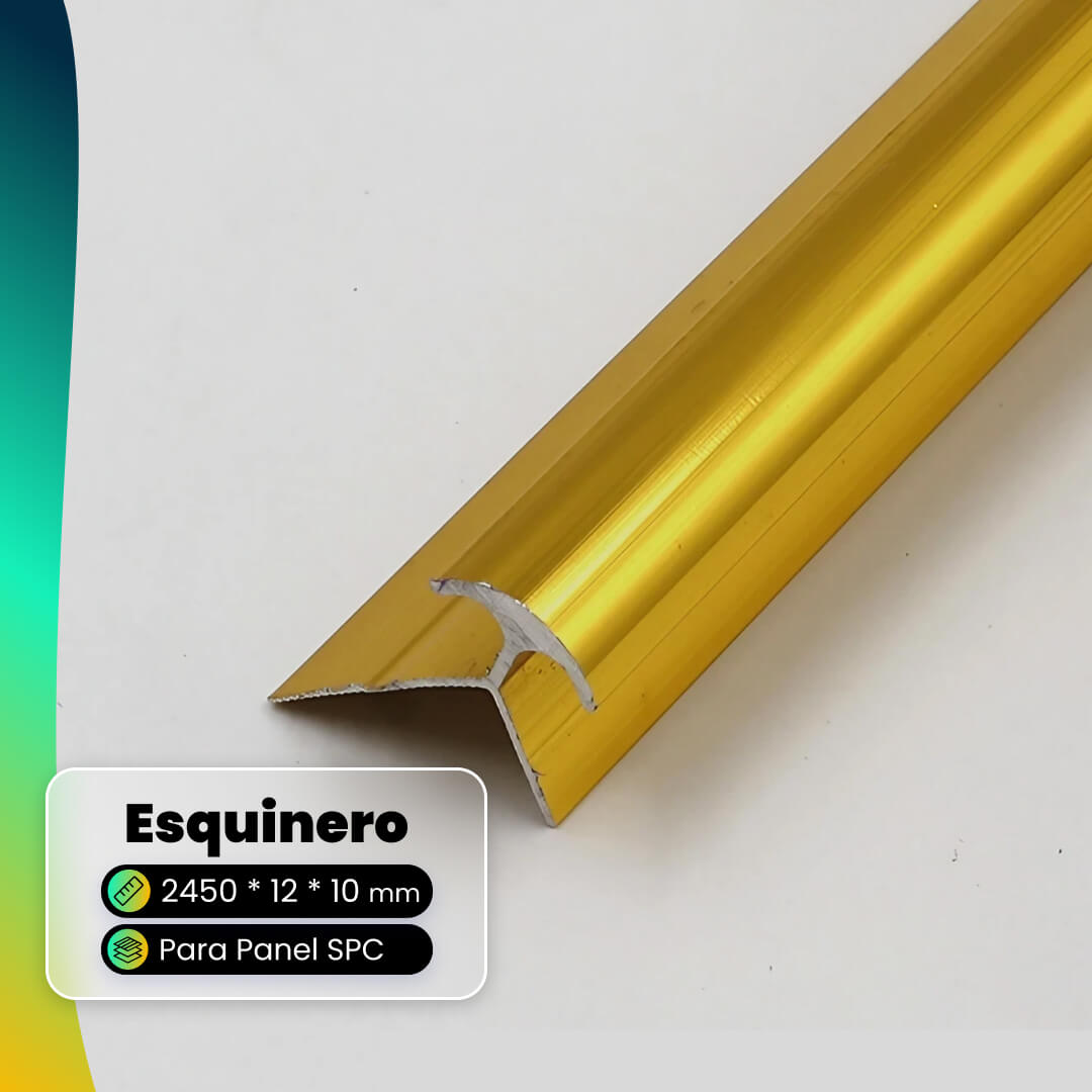 Esquinero Redondo de Aluminio para Panel SPC Tipo Mármol | ezencial.pe