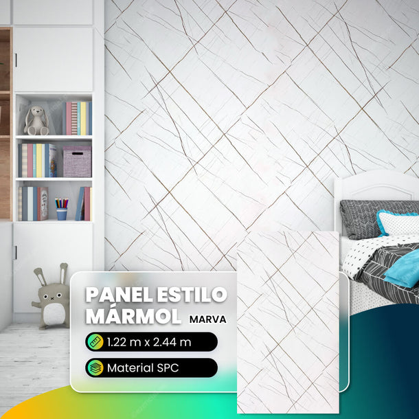 Panel SPC Tipo Mármol Modelo Marva | ezencial.pe