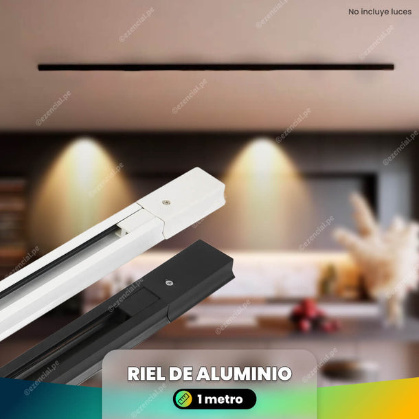 Riel de Aluminio para Spots LED 1 metro | ezencial.pe