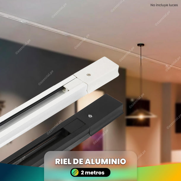 Riel de Aluminio para Spots LED 2 metros | ezencial.pe