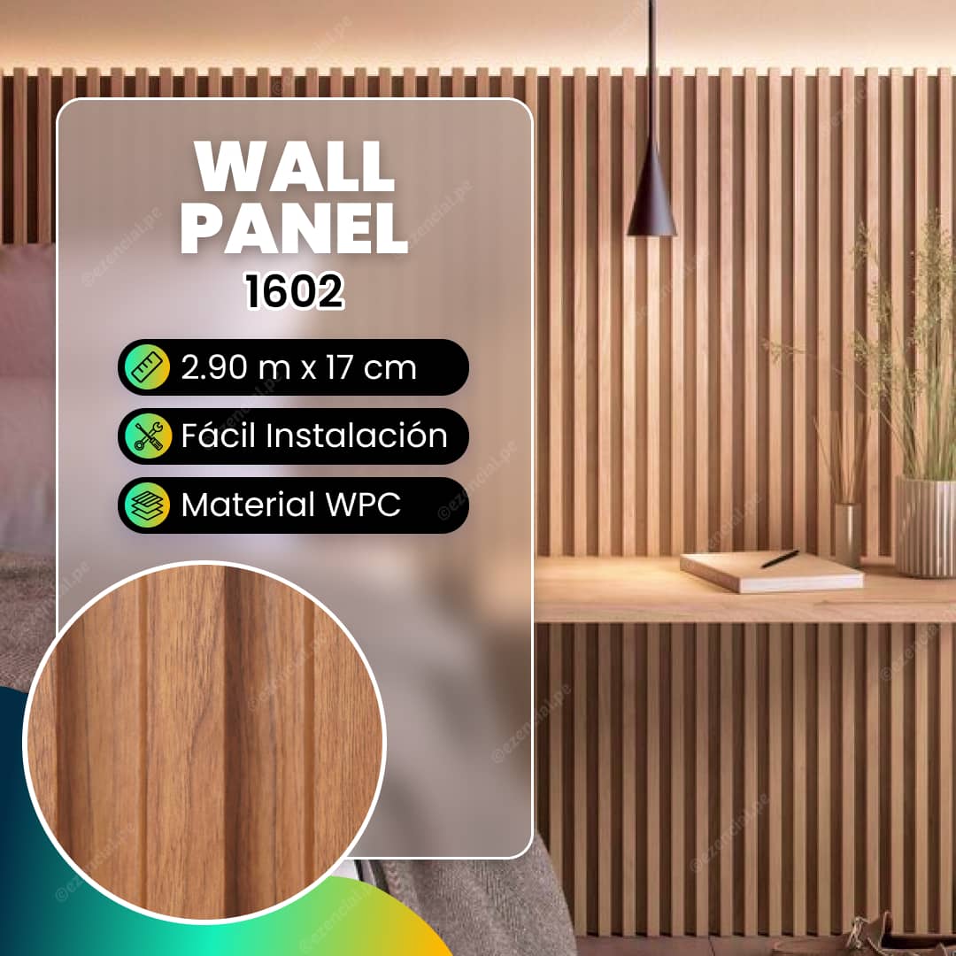 Wall panel de WPC 1602 - 290x17cm | ezencial.pe
