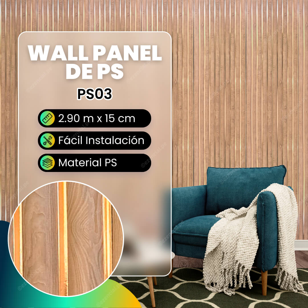 Wall panel de PS PS03 - 290x15cm | ezencial.pe