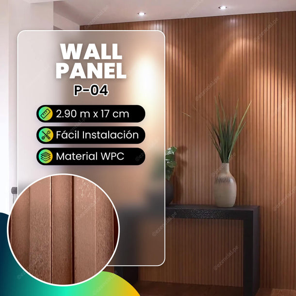 Wall panel de WPC P-04 - 290x17cm | ezencial.pe
